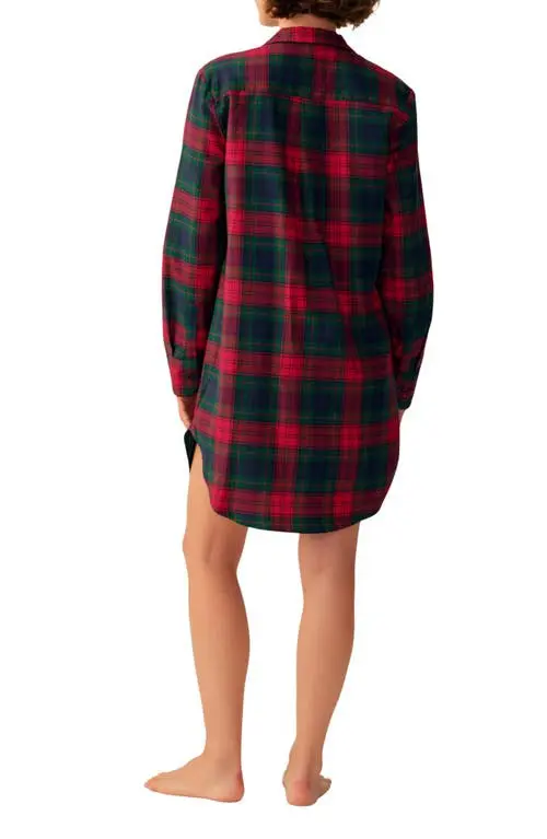 PETITE PLUME Plaid Brushed Cotton Twill Nightshirt