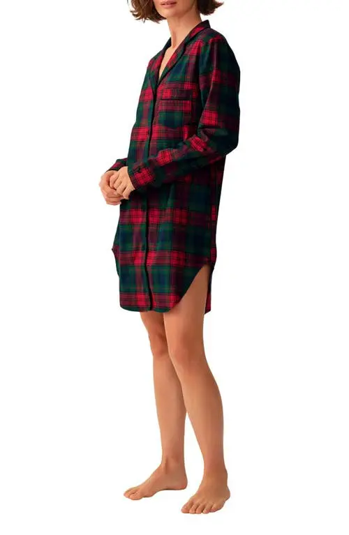 PETITE PLUME Plaid Brushed Cotton Twill Nightshirt