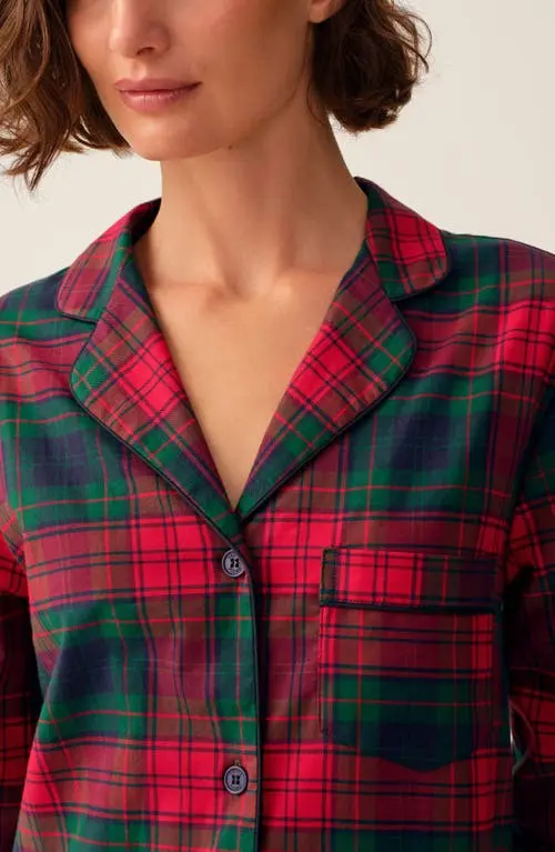 PETITE PLUME Plaid Brushed Cotton Twill Nightshirt