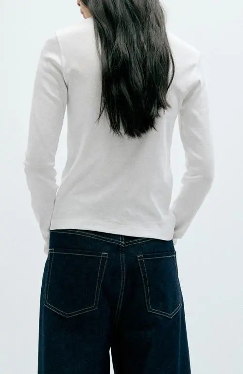 Mango Fitted Cotton T-shirt - White