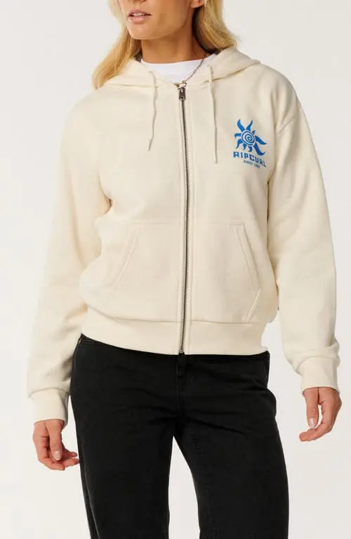Rip Curl Paraiso Graphic Full Zip Hoodie - Bone