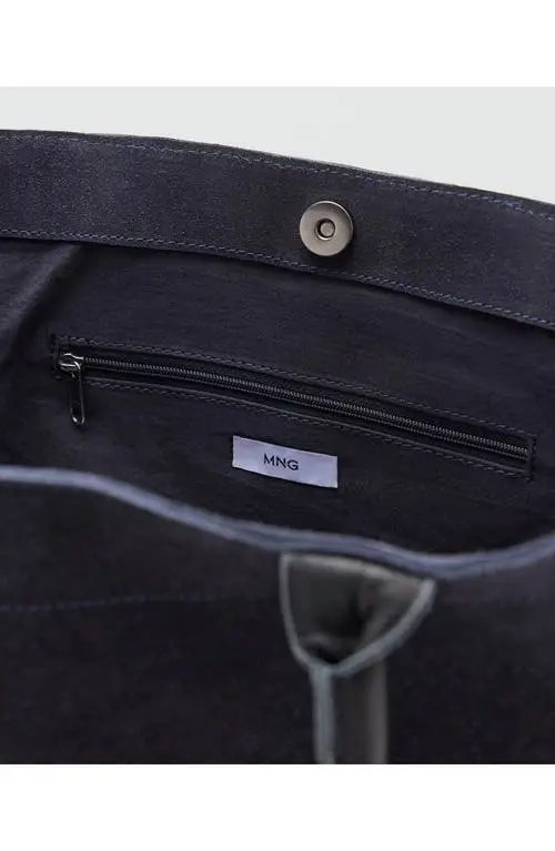 Mango Suede Leather Tote