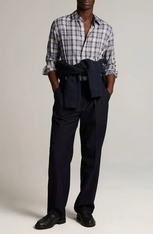 Vince Exchange Plaid Long Sleeve Shirt