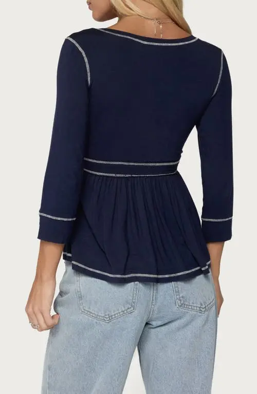 EDIKTED Parah Contrast Babydoll Top