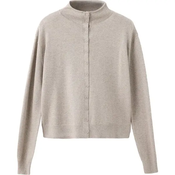 Mango Perkins Collar Cardigan