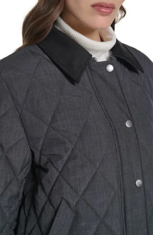 Cole Haan Crosshatch Quilted Jacket - Anthracite