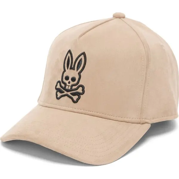 Psycho Bunny Kenneth Faux Suede A-frame Trucker Cap - Stone