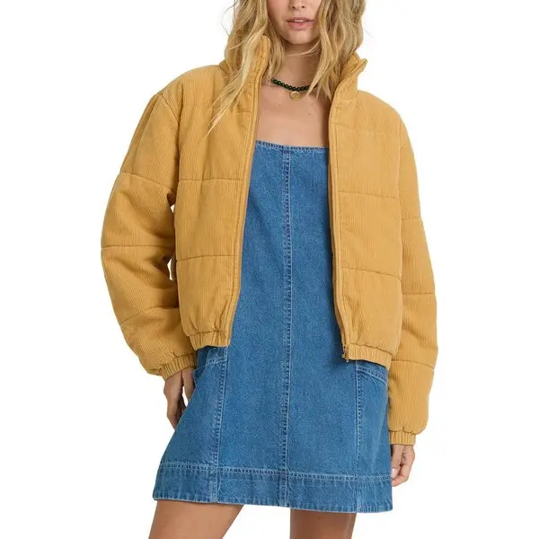 BILLABONG Winter Waves Corduroy Puffer Jacket