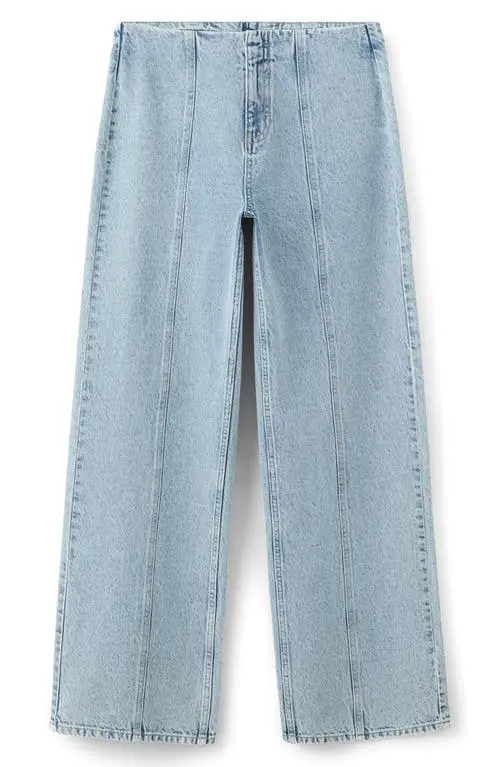 Mango Front Seam Wide Leg Jeans