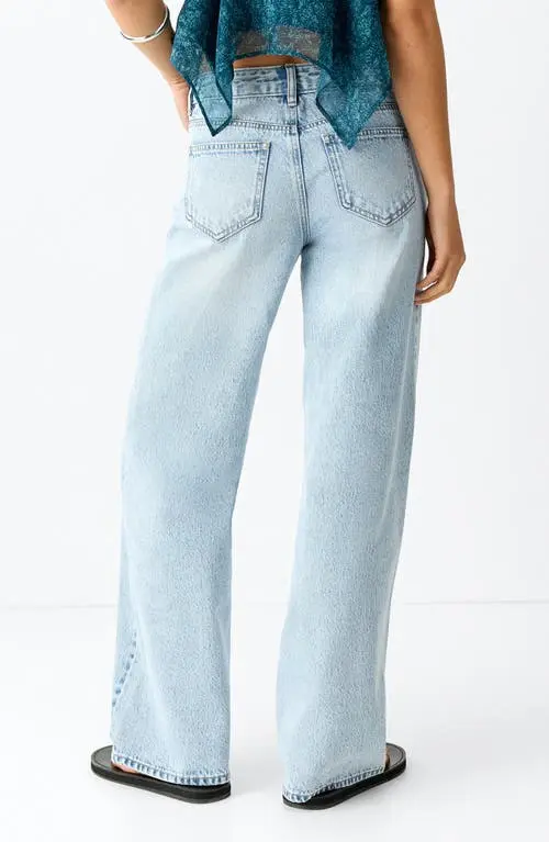 Mango Mid Rise Straight Leg Jeans
