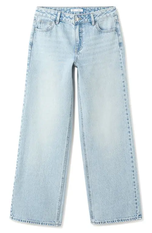Mango Mid Rise Straight Leg Jeans