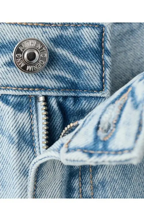 Mango Mid Rise Straight Leg Jeans