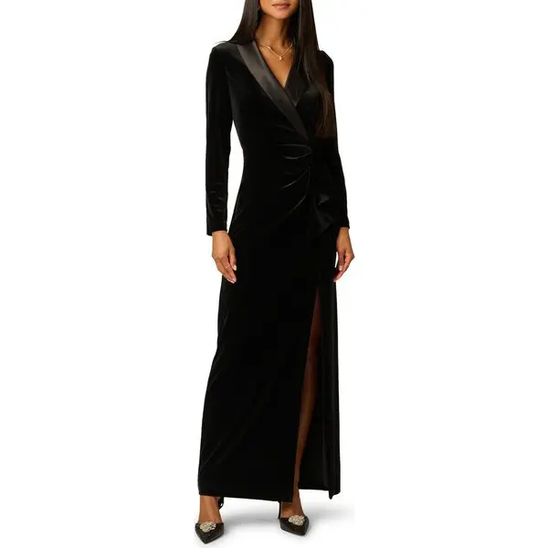 Adrianna Papell Velvet Tuxedo Gown