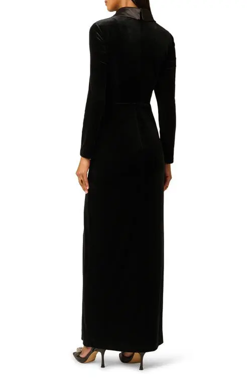 Adrianna Papell Velvet Tuxedo Gown