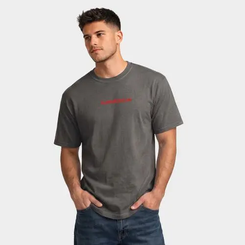 SIMPLY SAGE MARKET All-american Football Garment Dyed T-shirt - Pepper