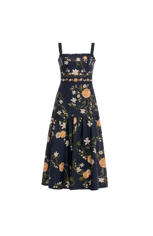Agua Bendita Nispero Valle Midi Dress