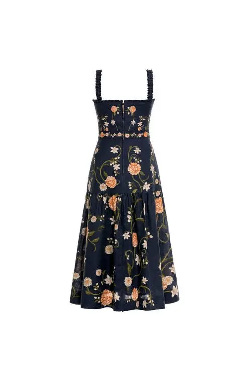 Agua Bendita Nispero Valle Midi Dress