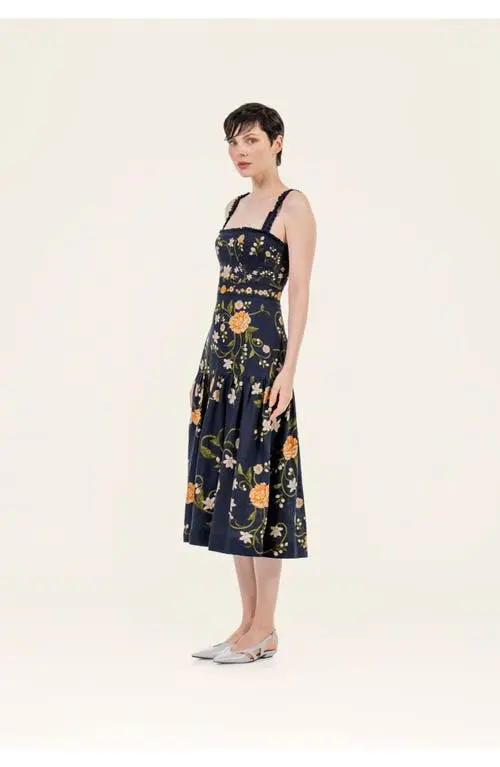 Agua Bendita Nispero Valle Midi Dress