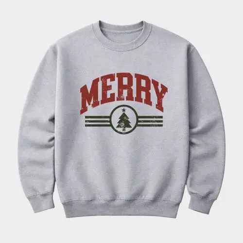 SIMPLY SAGE MARKET Merry Arched Tree Sweatshirt - Graphite