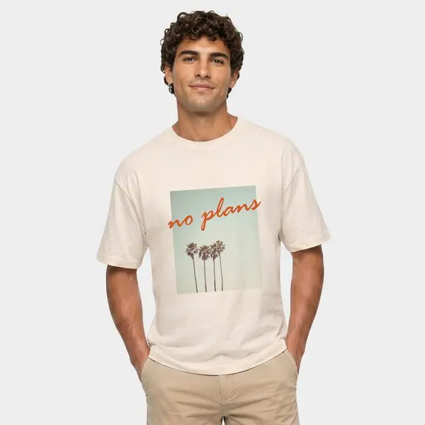 SIMPLY SAGE MARKET No Plans Puff Garment Dyed T-shirt - Ivory