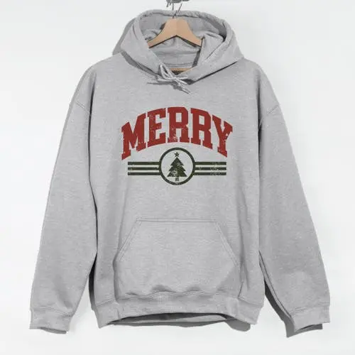 SIMPLY SAGE MARKET Merry Arched Tree Hoodie - Graphite