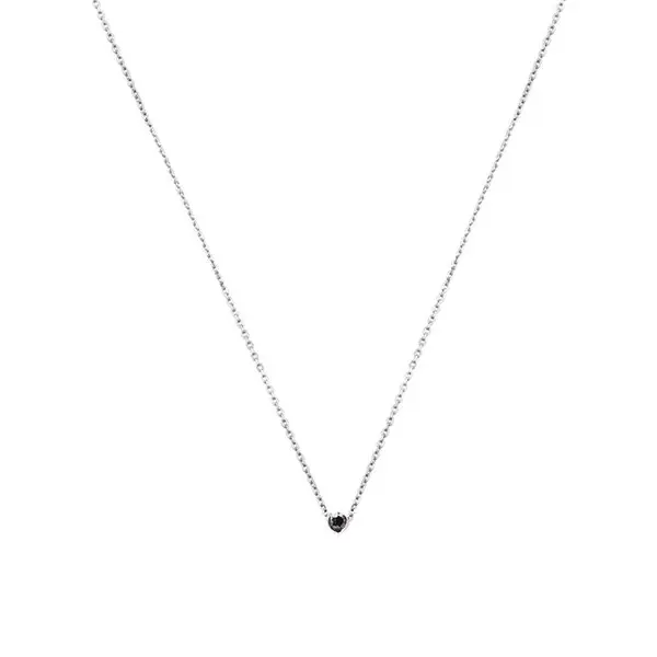 SALLY SKOUFIS Black / Silver Black Diamond Necklace With Natural Black Diamondin Sterling Silver - Black/silver