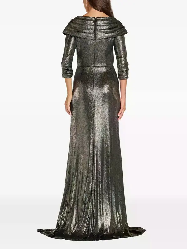 Tadashi Shoji Ruffled Metallic-effect Dress
