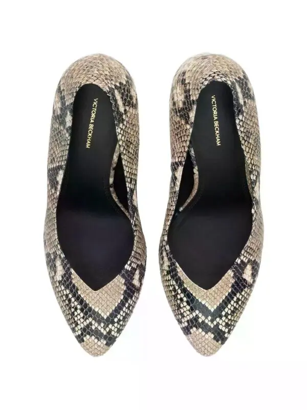 Victoria Beckham Maverick Snake-print Leather Pumps