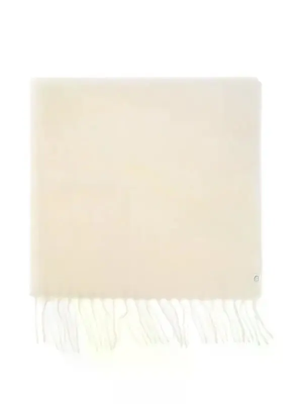 Canada Goose Logo-patch Fringed Scarf - Neutrals