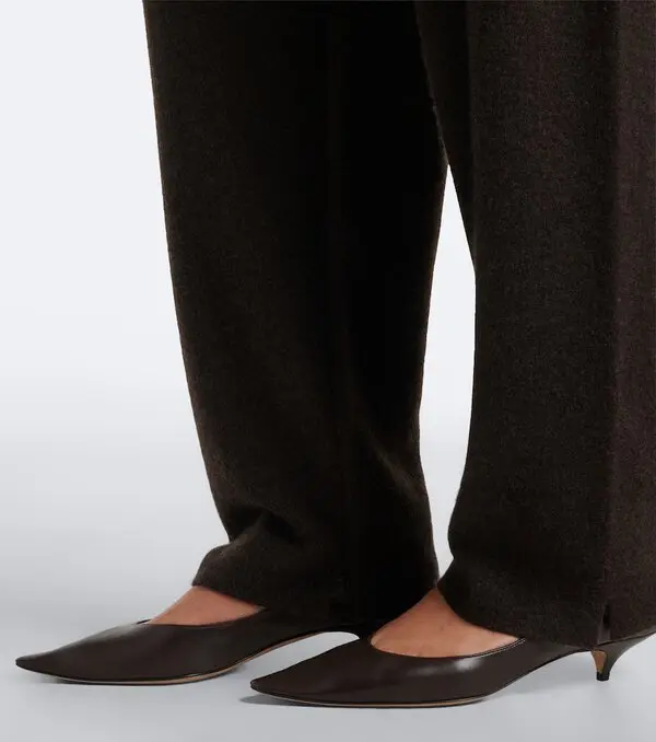 THE ROW Liisa Three Leather Pumps