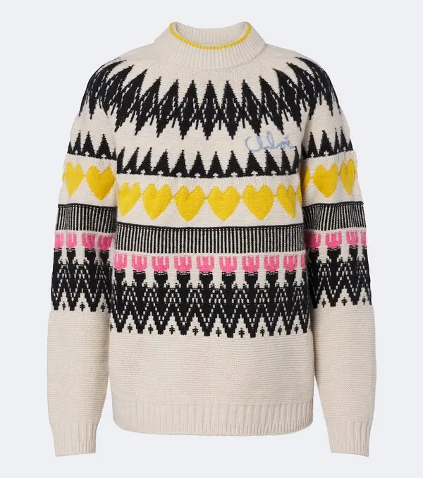 Chloé Jacquard Wool And Cashmere Sweater - Multicoloured