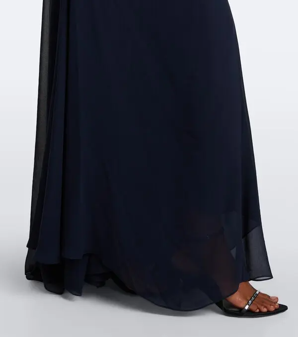 Victoria Beckham Cutout Floral-appliqué Silk Gown