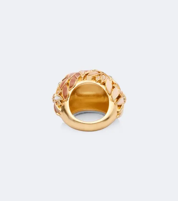Zimmermann Botanica Embellished 16kt Gold-plated Ring