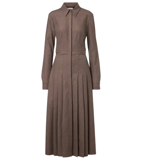 Gabriela Hearst Ethel Wool And Cashmere Shirt Dress - Brown