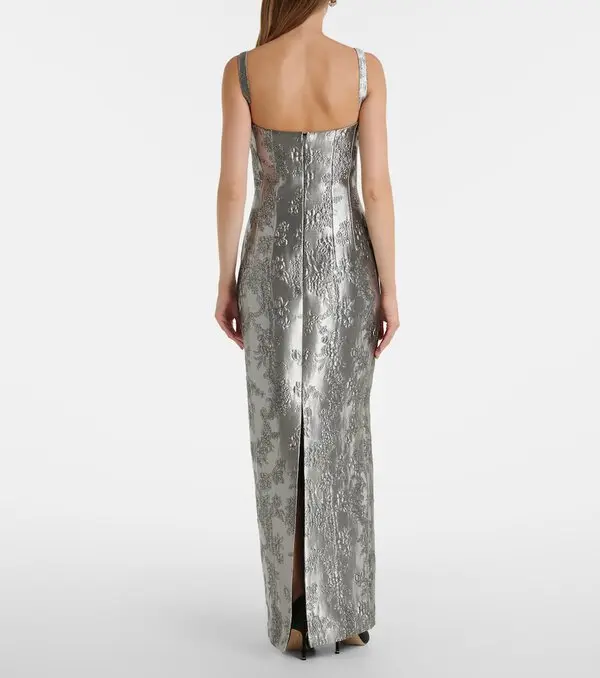 EMILIA WICKSTEAD Regina Floral Cloqué Gown