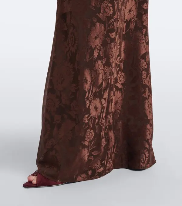 Veronica Beard Rue Floral Jacquard Silk-blend Gown