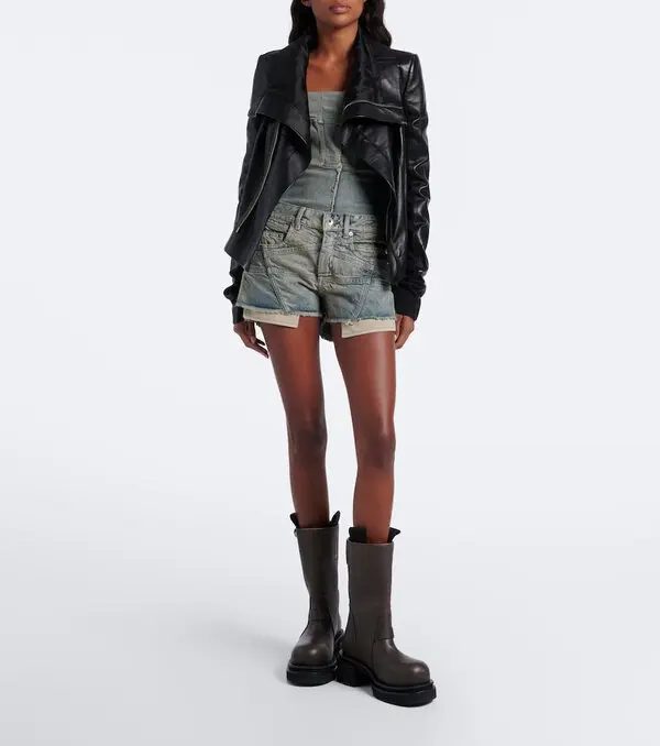 Rick Owens Leather Mid-calf Boots - Grey