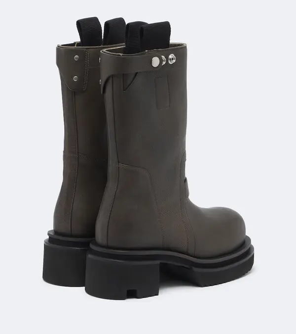 Rick Owens Leather Mid-calf Boots - Grey