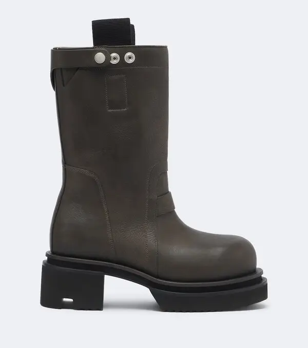 Rick Owens Leather Mid-calf Boots - Grey