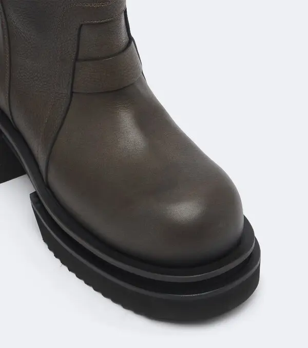 Rick Owens Leather Mid-calf Boots - Grey