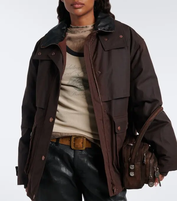 Acne Studios Oversized Cotton Canvas Down Jacket