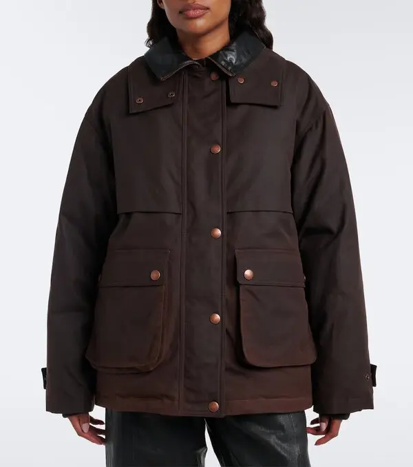 Acne Studios Oversized Cotton Canvas Down Jacket