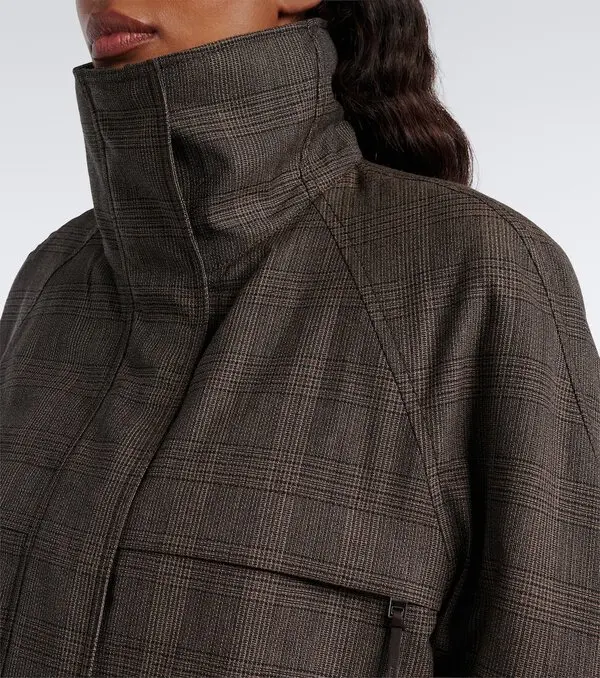 Acne Studios Prince Of Wales Check Wool-blend Jacket - Brown