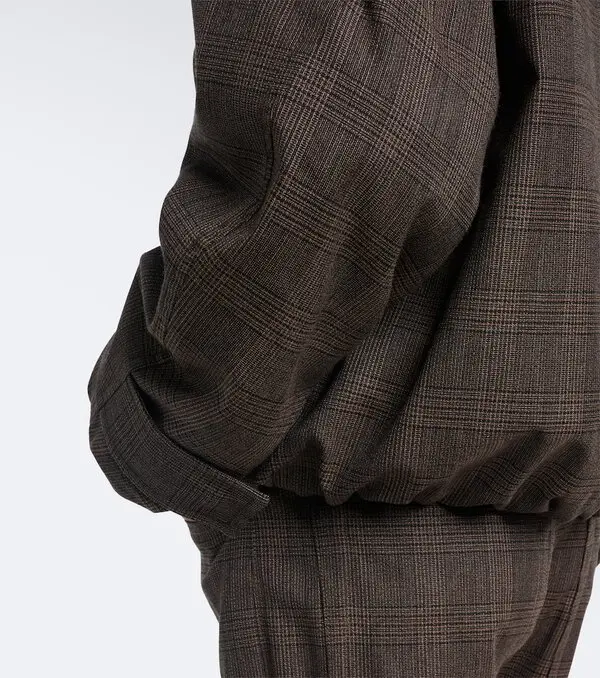 Acne Studios Prince Of Wales Check Wool-blend Jacket - Brown