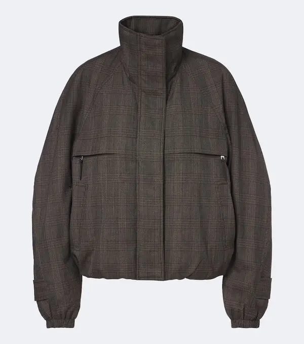 Acne Studios Prince Of Wales Check Wool-blend Jacket - Brown/black