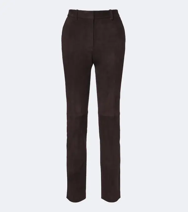 JOSEPH Coleman Suede Slim Pants