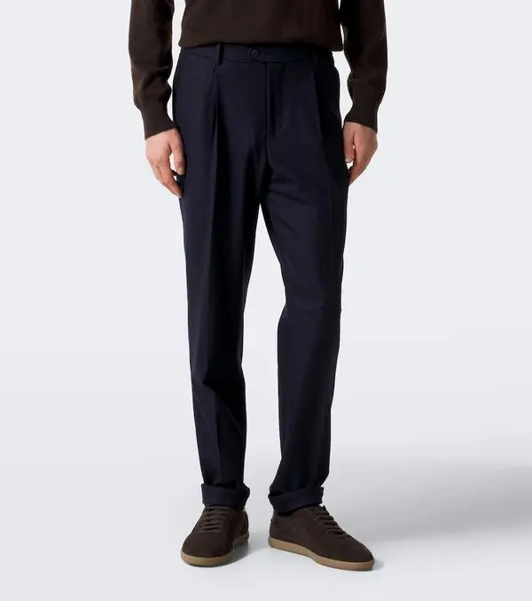 Thom Sweeney Wool-blend Chinos