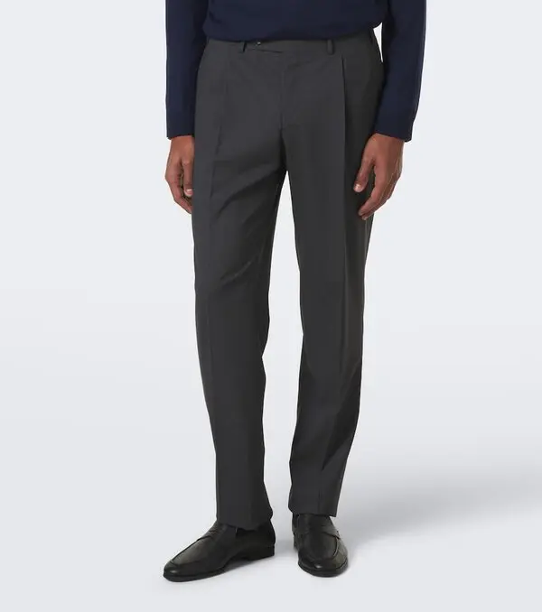 Canali Wool-blend Slim Pants