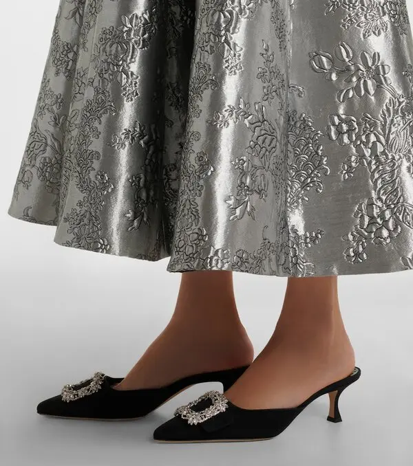 EMILIA WICKSTEAD Harlow Cloqué Jacquard Cocktail Dress - Silver