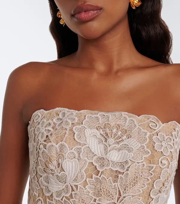 Elie Saab Guipure Lace Cocktail Dress
